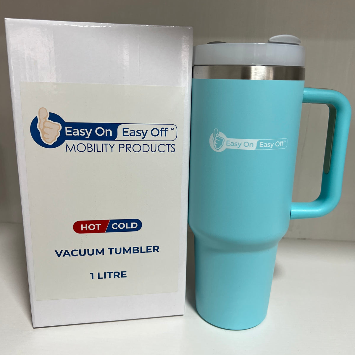 EasyOn EasyOff Vacuum Tumbler 1L (straw included) | Easy On Easy Off | Highest Rated Mobility ...